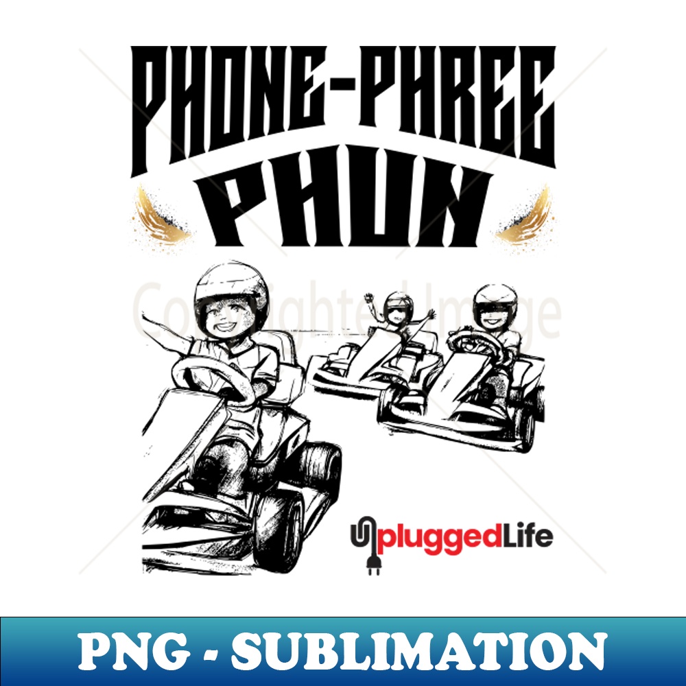 Phone Phree Phun Race Car Unplugged Life - Instant PNG Subli - Inspire ...