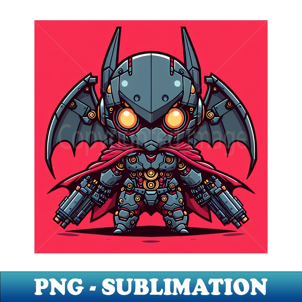 Chibi BatRobo Black Armor in red backgrounds - Vintage Subli | Inspire ...