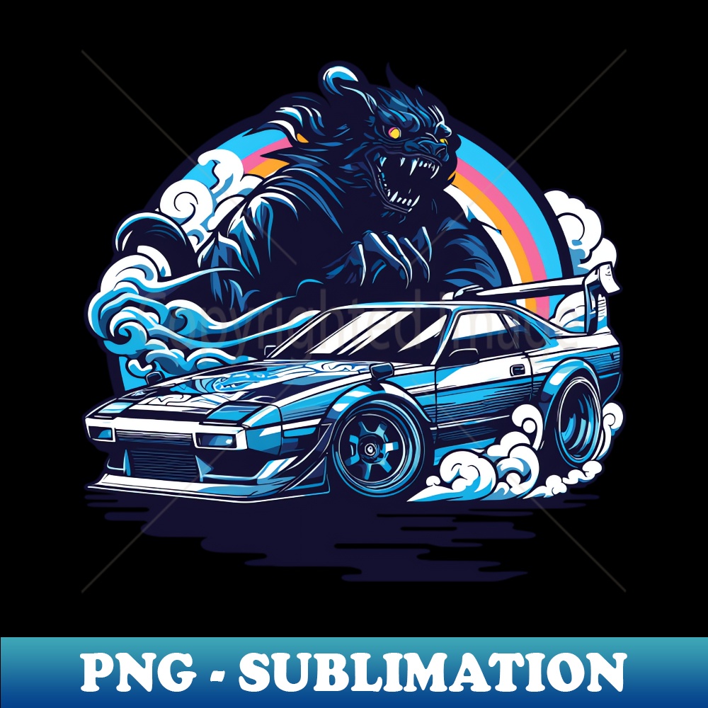 Japanese style car behind Monster and rainbow JDM - Exclusiv | Inspire ...