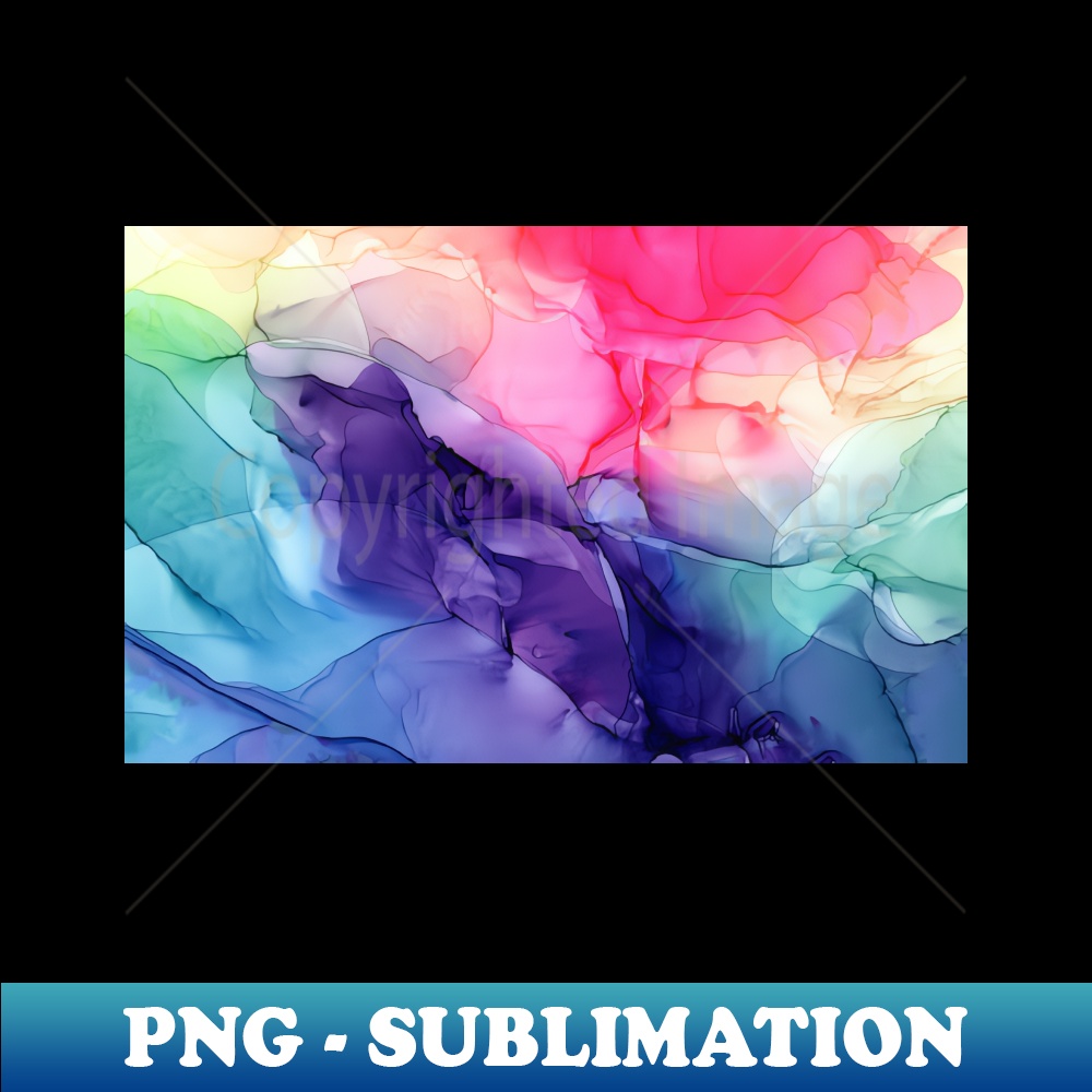Colorful Rainbow Flowing Abstract Painting - PNG Transparent | Inspire ...