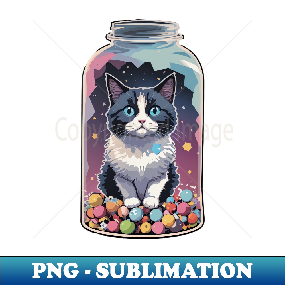 Cute Cat in a Bottle 8 - Instant Sublimation Digital Downloa | Inspire ...