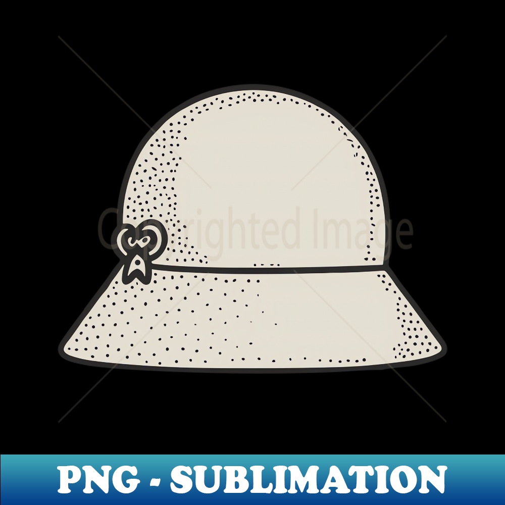 Line art of a Cloche hat - PNG Transparent Sublimation File | Inspire ...