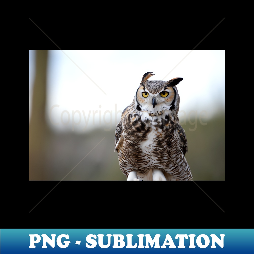 Windy Great Horned Owl - Special Edition Sublimation PNG Fil | Inspire ...