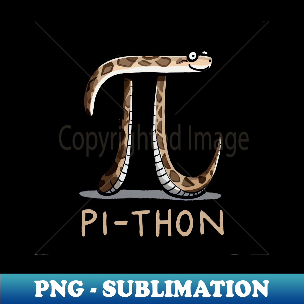 Pi Python Pi-Thon - Retro PNG Sublimation Digital Download - | Inspire Uplift