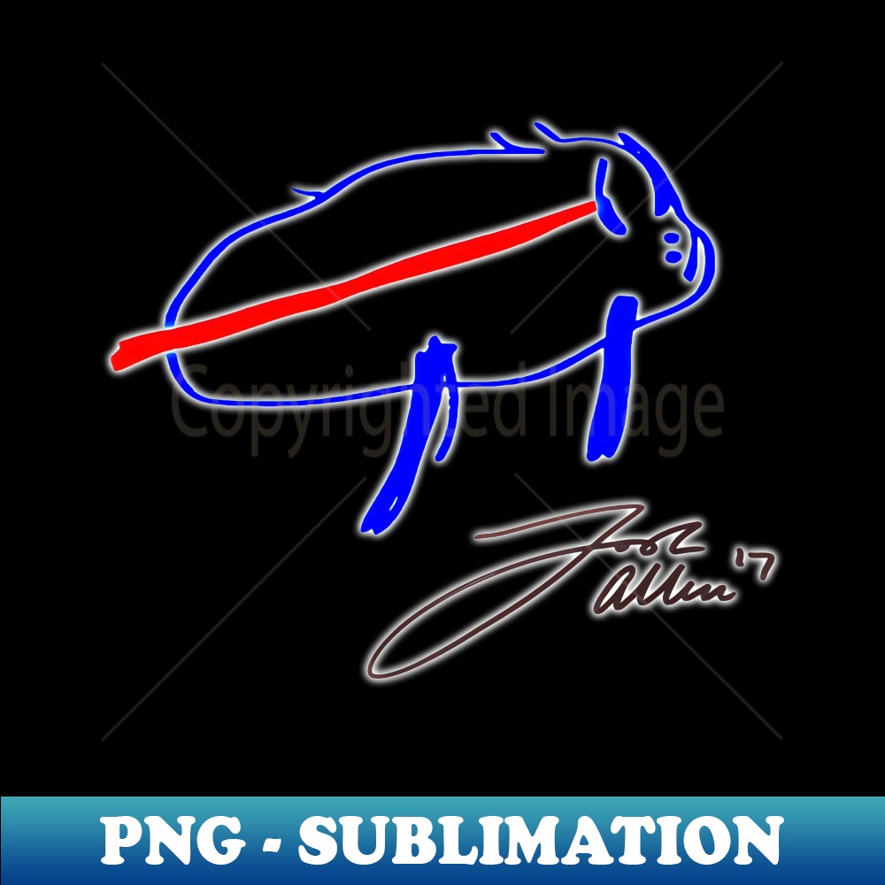 Josh Allen Drawing Bills Logo Signature - High-Quality PNG | Inspire Uplift
