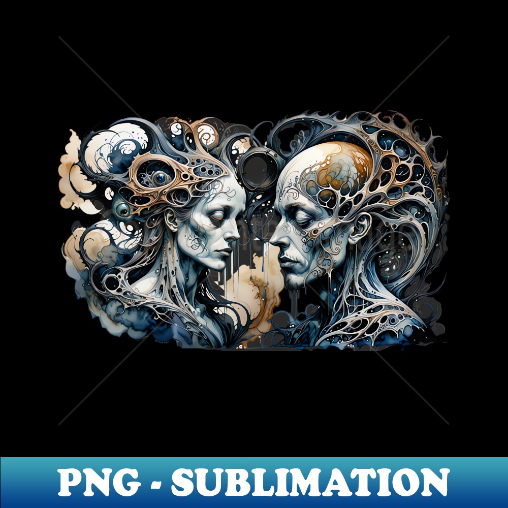 Surrealist Art Style Couple - Retro PNG Sublimation Digital - Inspire ...