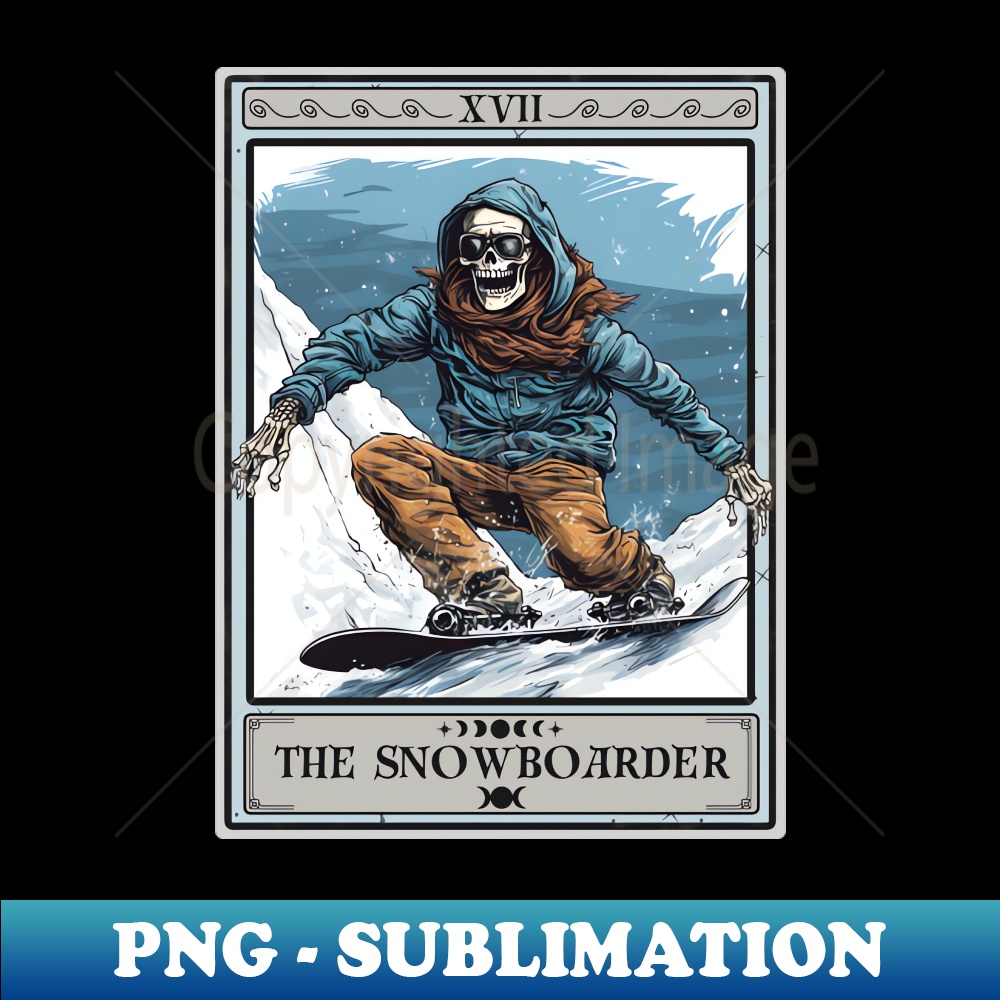 Snowboarder Tarot Card Snowboarding Skeleton - PNG Transpare | Inspire ...