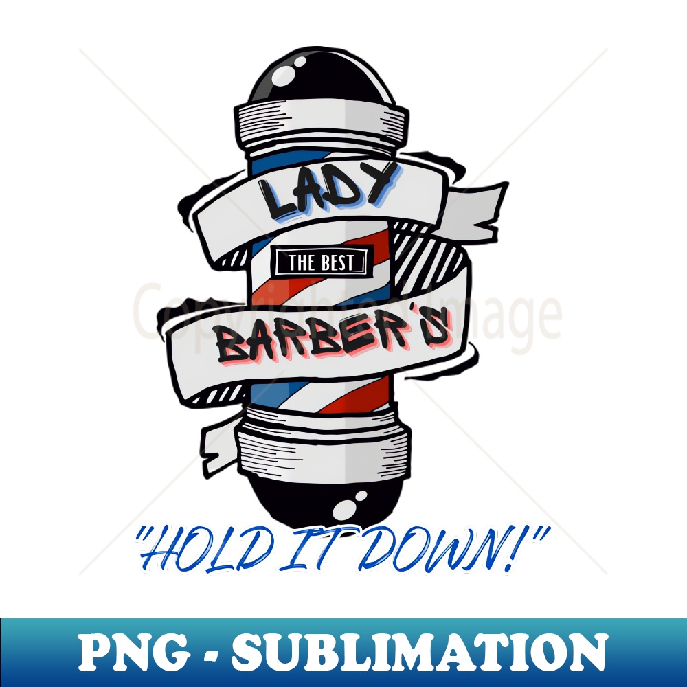 Lady Barber - PNG Transparent Sublimation Design - Perfect f | Inspire ...