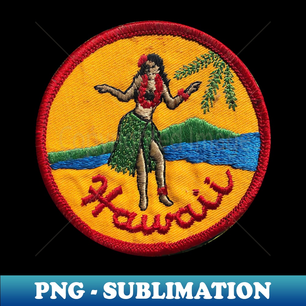 Hula Girl Hawaii Patch - Exclusive PNG Sublimation Download | Inspire ...