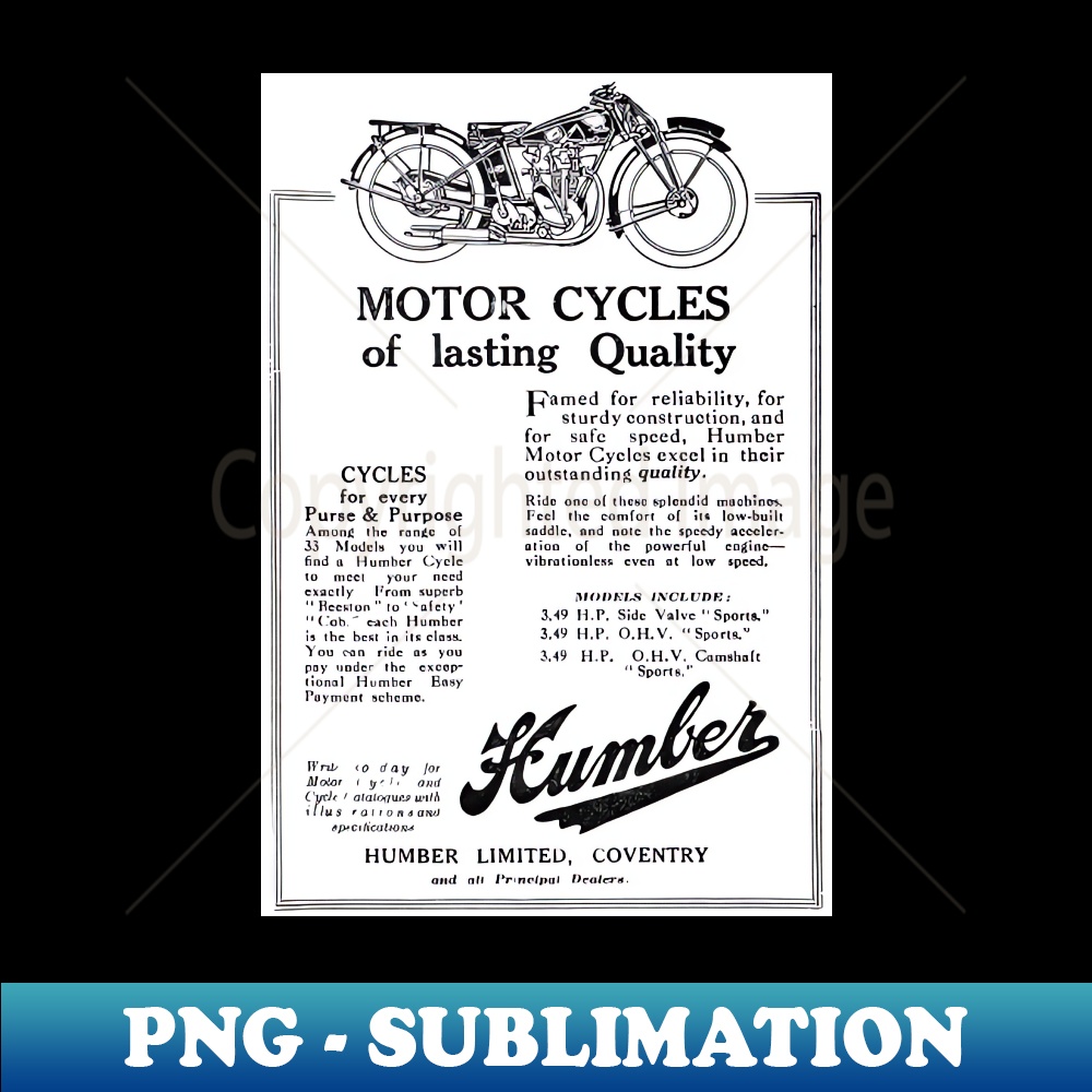 Humber Ltd - Humber Motor Cycles - 1929 Vintage Advert - Aes | Inspire ...