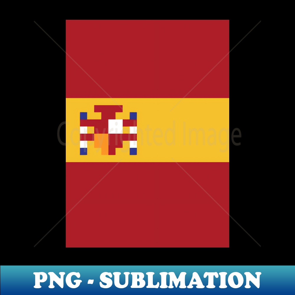 Spanish Flag - Pixel Art - Premium Sublimation Digital Downl | Inspire ...