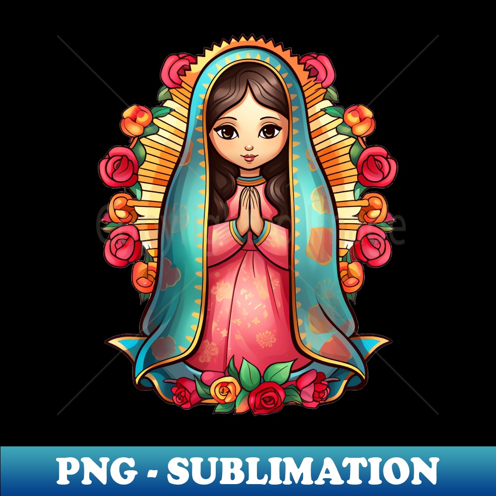 Our Lady Virgen de Guadalupe Virgin Mary Cartoon Cute Chibi | Inspire ...