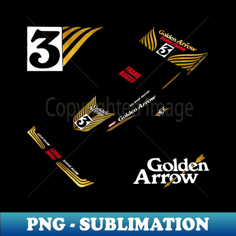 Golden Arrow Frame Buggy Decal Silhouette 3 - Professional | Inspire Uplift