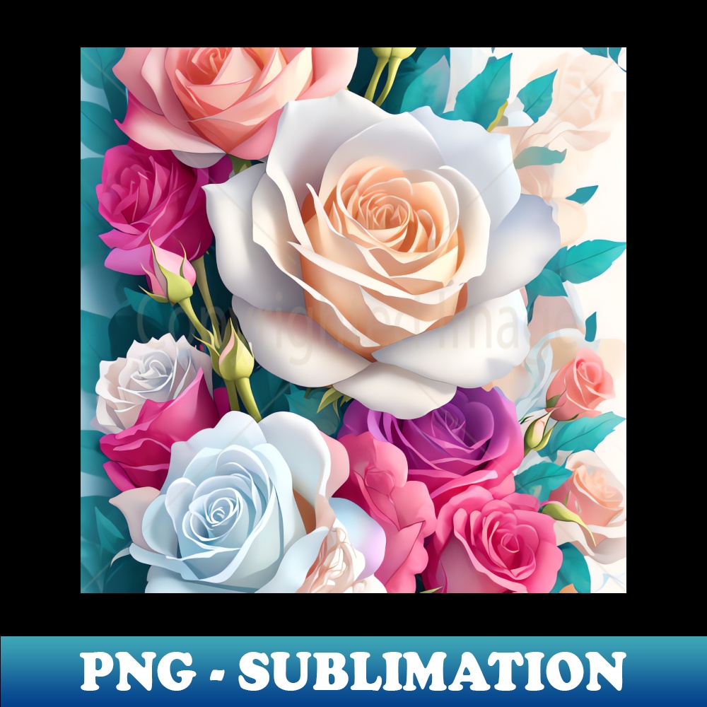 Colorful 3D Flower Sticker Vibrant Fantasy Floral Art in 4K | Inspire ...