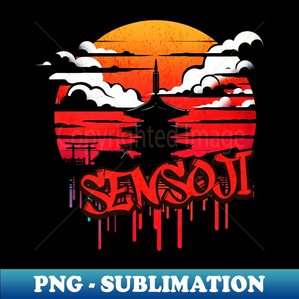 Sensoji Temple Graffiti Design - Elegant Sublimation PNG Dow | Inspire ...