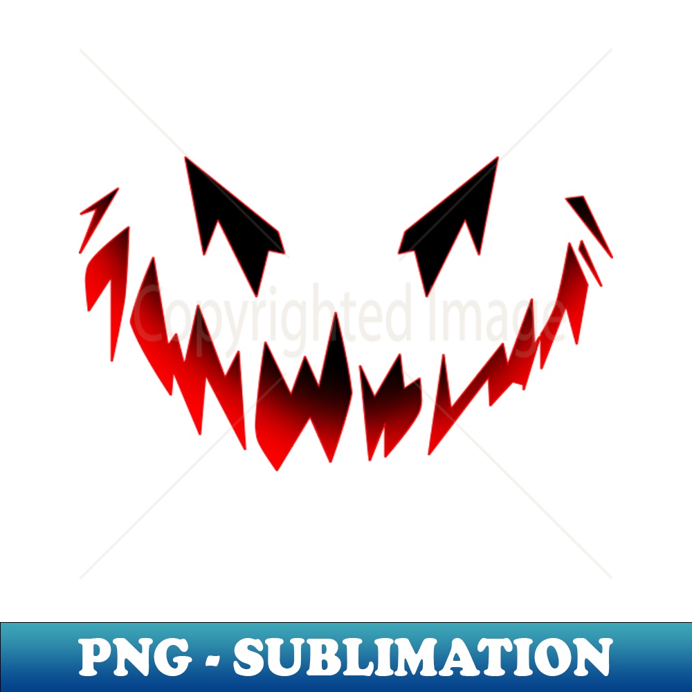 scary black red face - PNG Transparent Sublimation Design - - Inspire ...