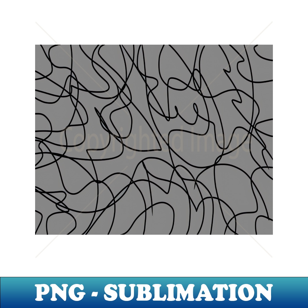 Line Art in Black and Gray - PNG Transparent Sublimation Fil - Inspire ...