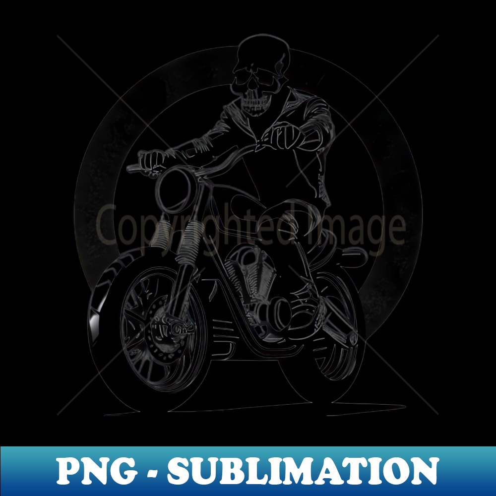 a skull rider on a motorbike - PNG Transparent Sublimation F | Inspire ...