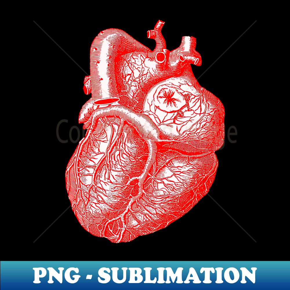 Red Cross Hatch Human Heart - High-Resolution PNG Sublimatio | Inspire ...