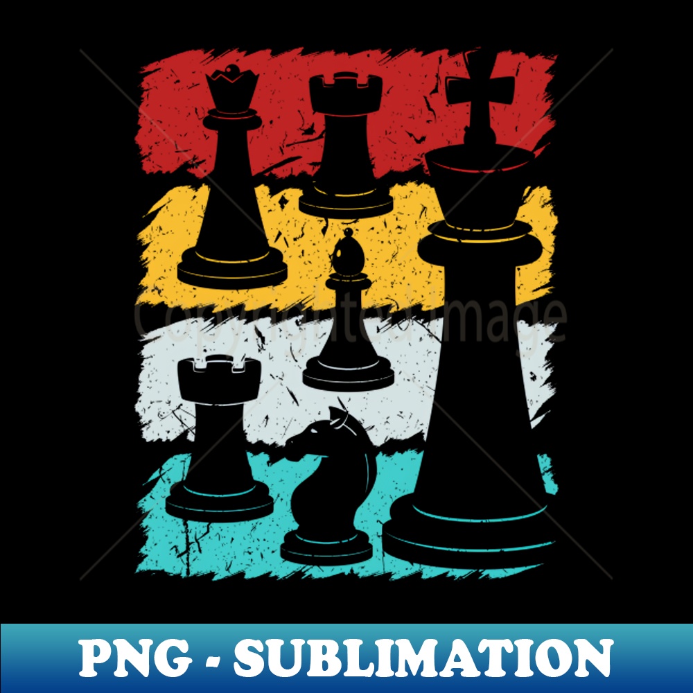 Vintage Chess Player Retro Design Chess Pieces - Artistic Su | Inspire ...