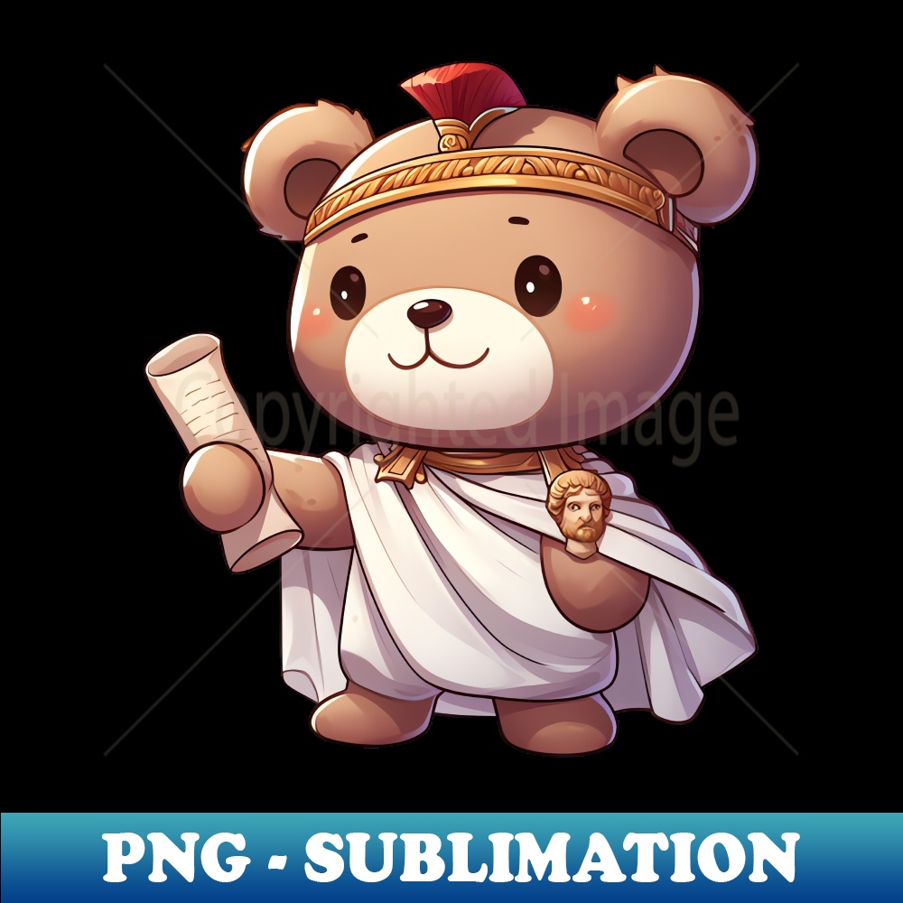 Cute Roman Consul Bear Kawaii - Aesthetic Sublimation Digita | Inspire ...