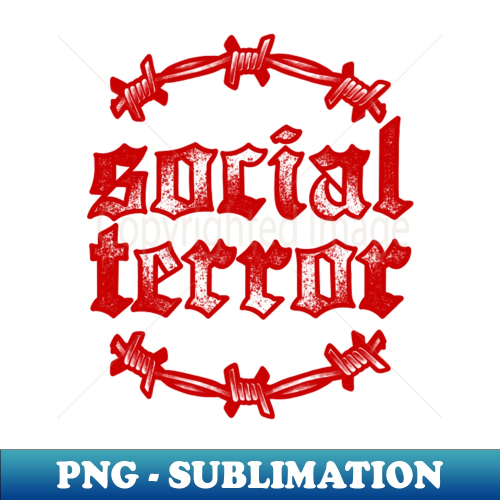Social Terror - PNG Transparent Sublimation Design - Perfect - Inspire ...