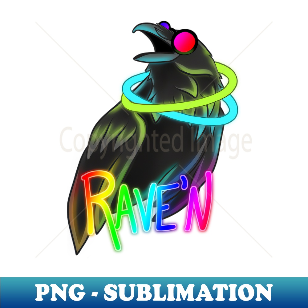 Raving Raven - High-Resolution PNG Sublimation File - Bold & | Inspire ...