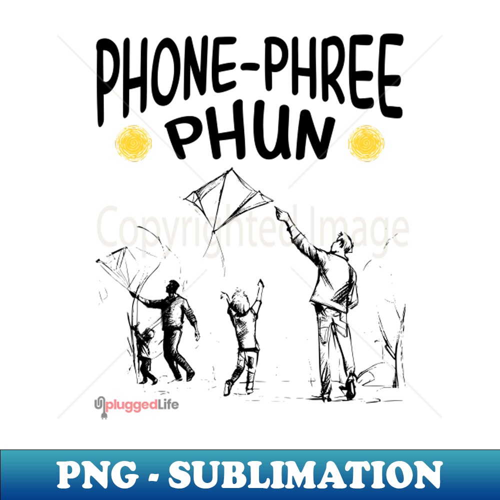 Phone Phree Phun Kite Park Outdoors - Sublimation-Ready PNG | Inspire ...