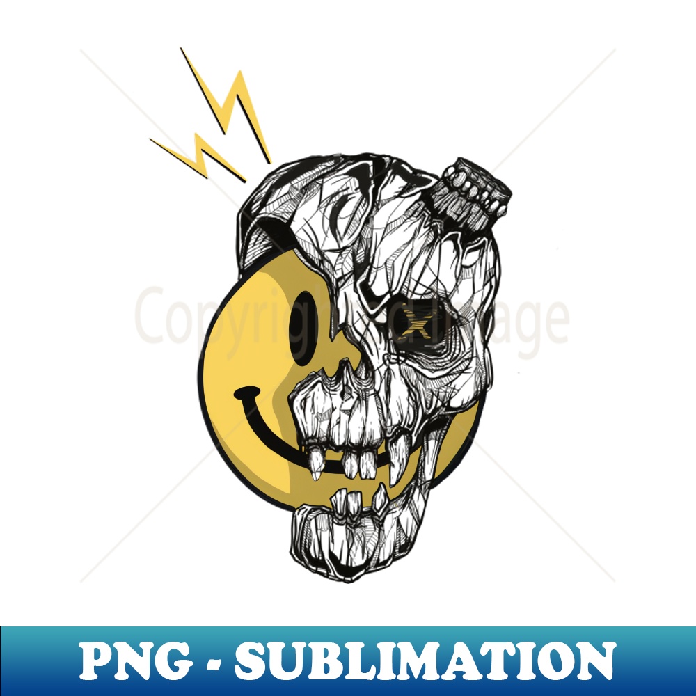 Smiley and Skull Flash Tattoo - Digital Sublimation Download | Inspire ...