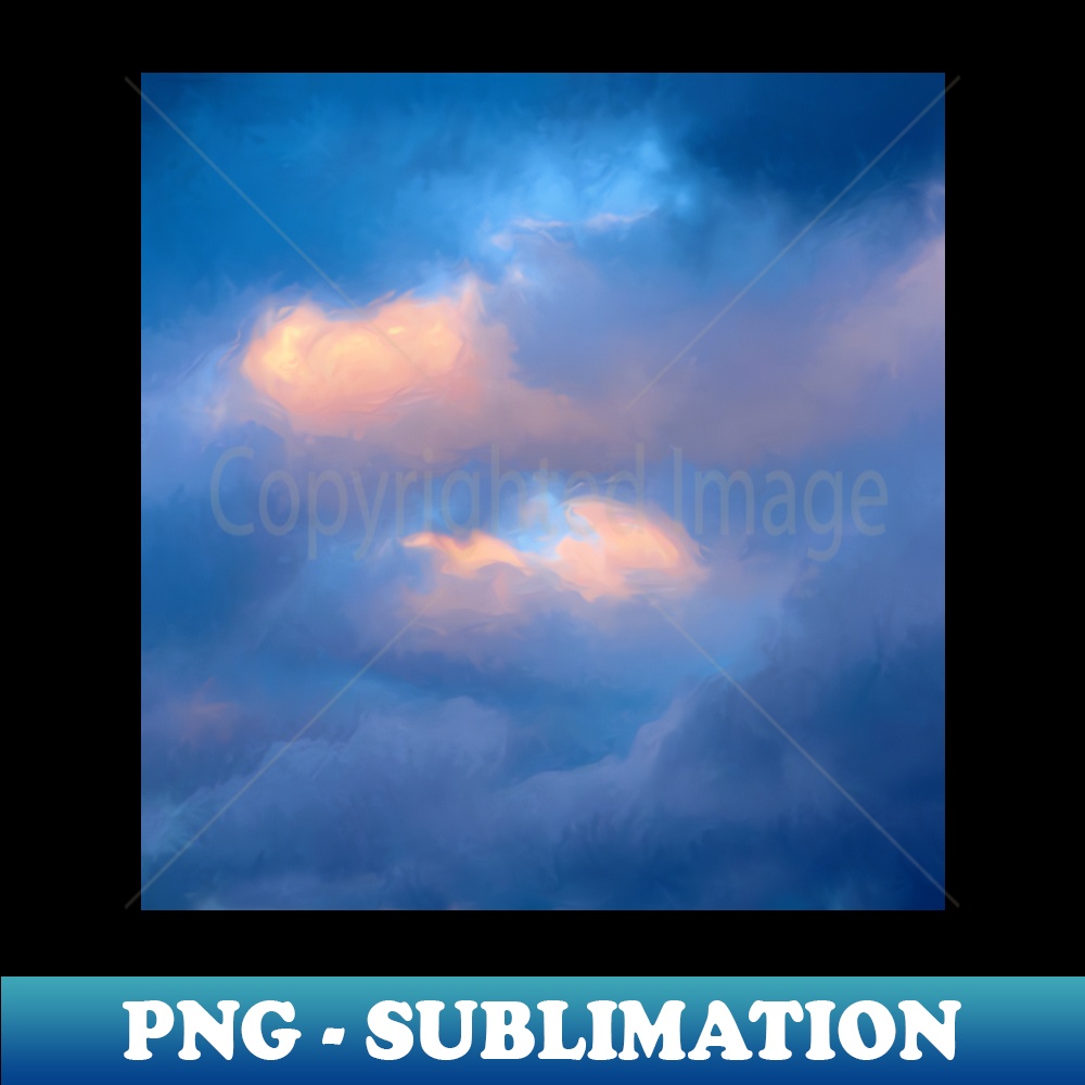 Stormy Clouds - PNG Transparent Sublimation Design - Perfect | Inspire Uplift