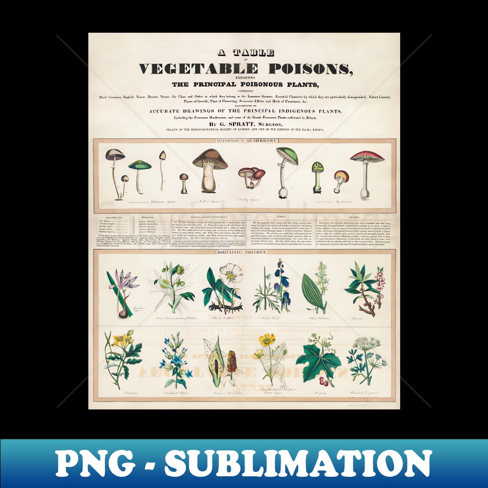 Vegetable Poison Educational Chart - Signature Sublimation P | Inspire ...