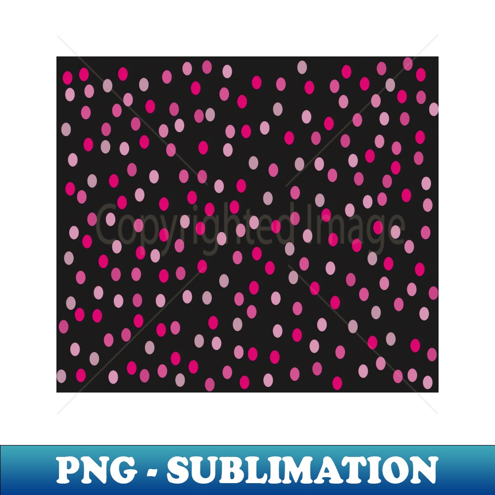 Pink Polka Dots on Black - High-Resolution PNG Sublimation F | Inspire ...