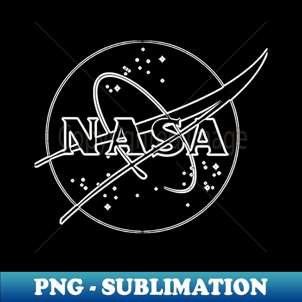 NASA Neon White Emblem Ultra-Vintage - PNG Transparent Subli | Inspire ...