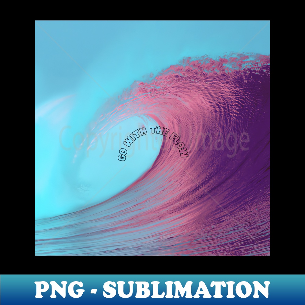 Go with the Flow Pink wave - Signature Sublimation PNG File | Inspire ...