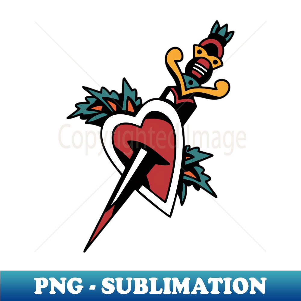 Dagger heart - PNG Transparent Sublimation File - Vibrant an | Inspire ...