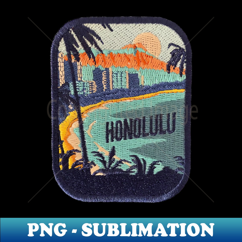 Honolulu Hawaii Patch - PNG Sublimation Digital Download - T | Inspire Uplift