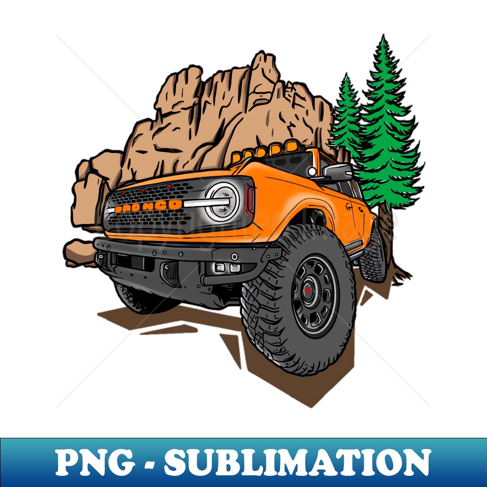 Ford Bronco Design - Orange Bronco - Instant PNG Sublimation | Inspire ...