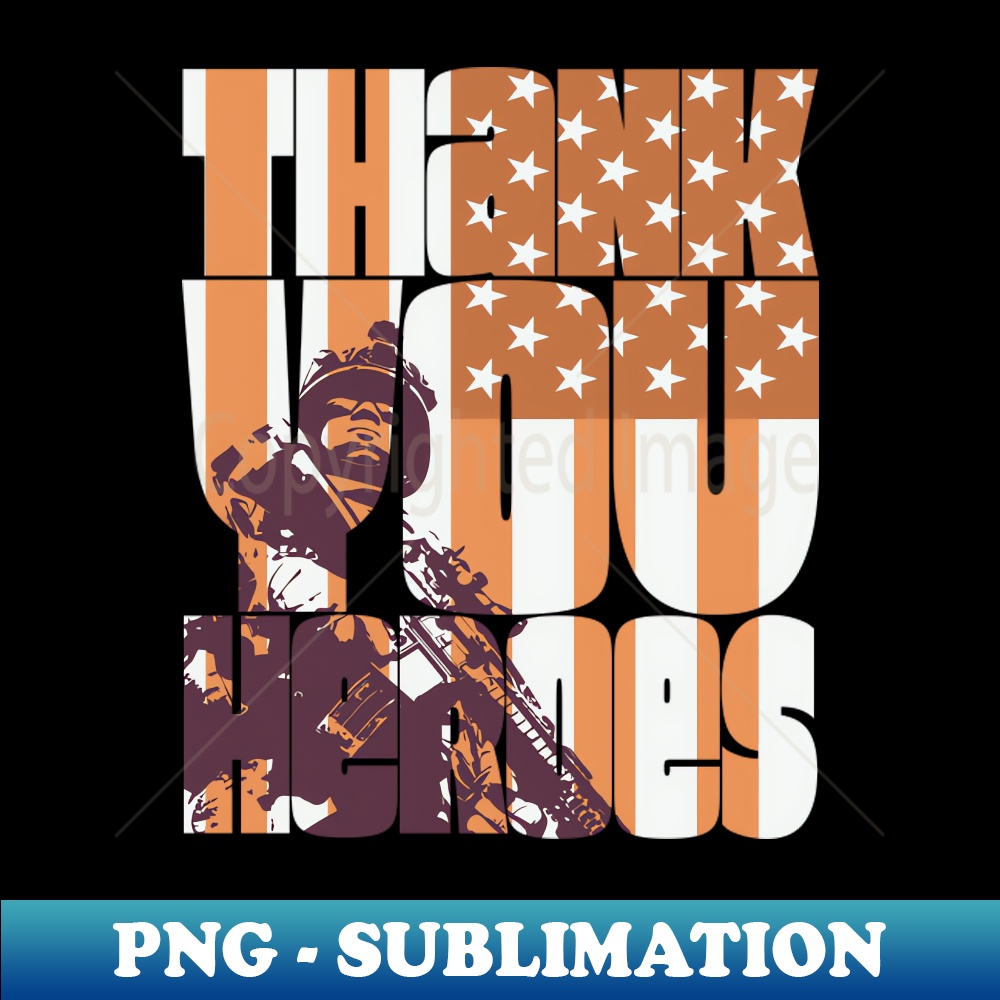 Thank You Heroes Soldier American Flag - PNG Transparent Sub | Inspire ...