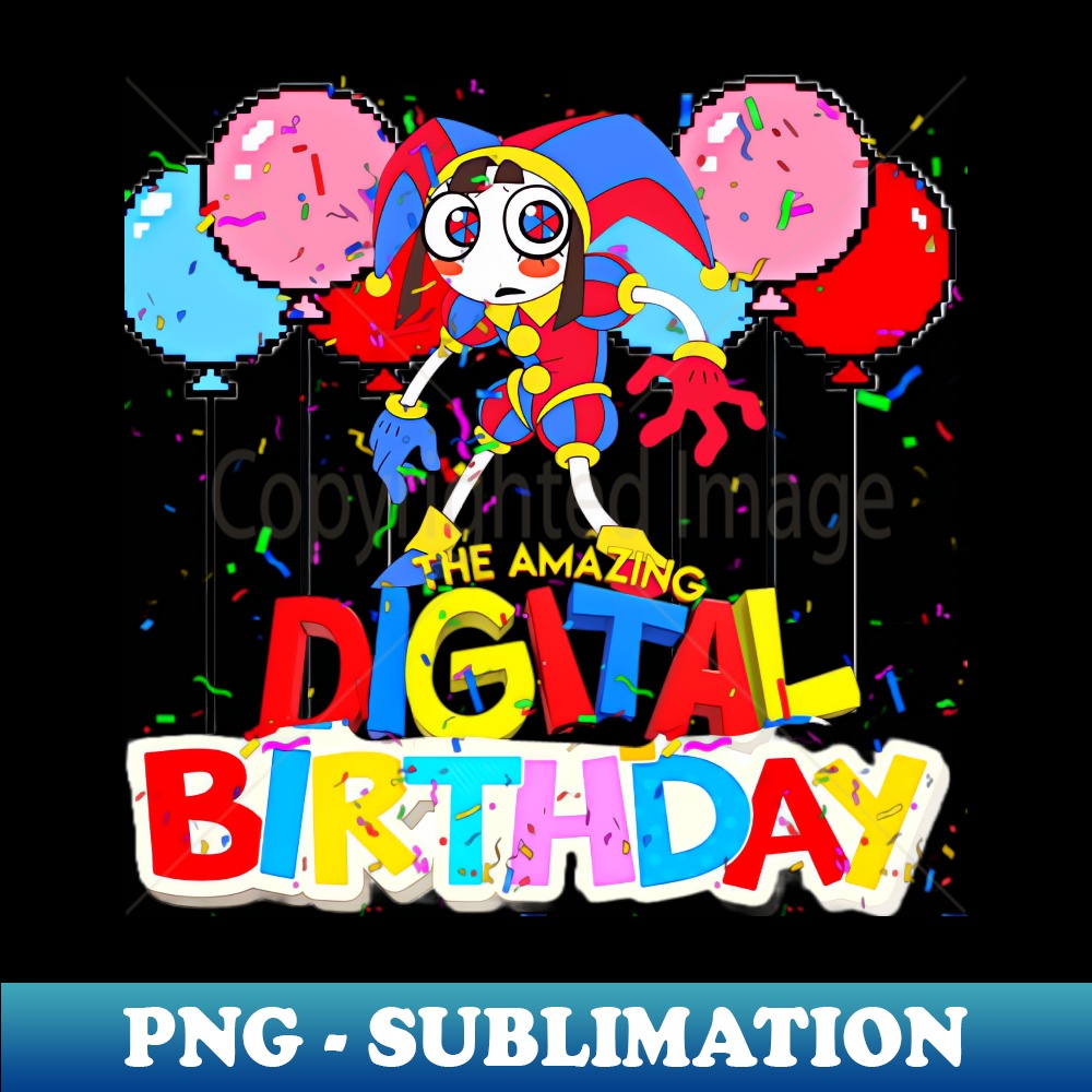 The Amazing Digital Birthday Party Pomni - Retro PNG Sublima | Inspire ...