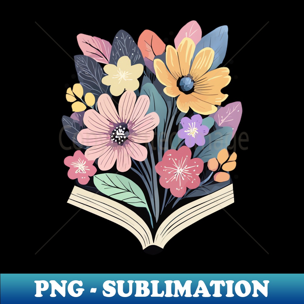 Open book with flowers - PNG Transparent Digital Download Fi | Inspire ...