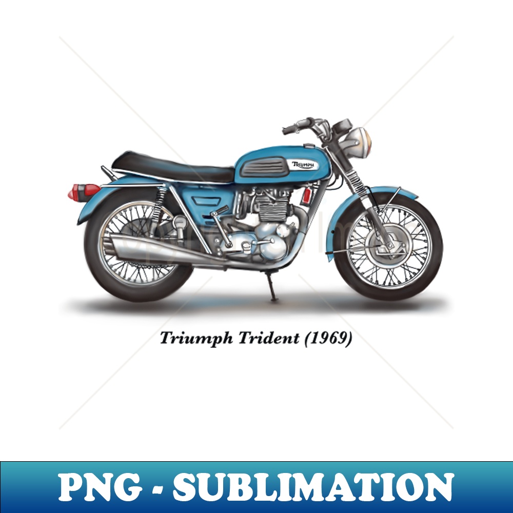 Drawing of Retro Classic Motorcycle Triumph Trident 1969 - S | Inspire ...