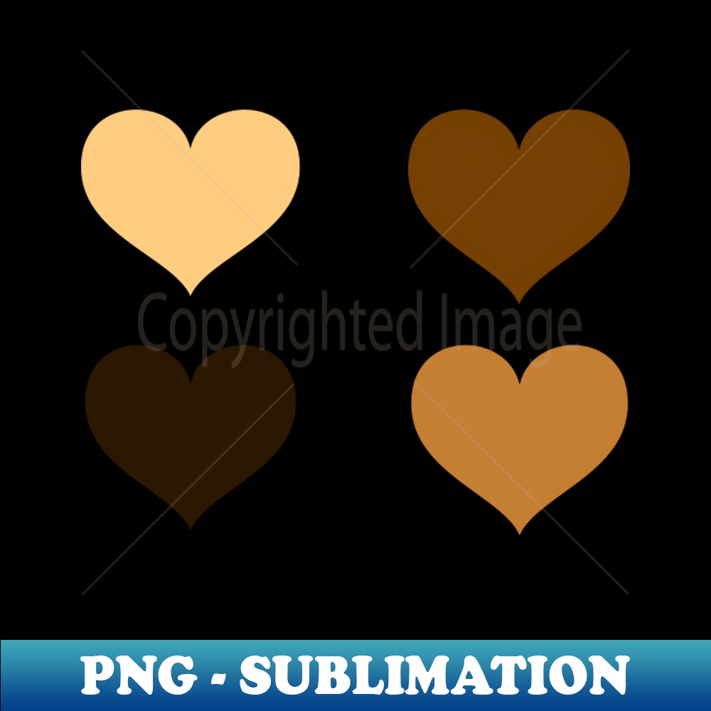 neutral skin tone hearts - PNG Transparent Sublimation File - Inspire ...