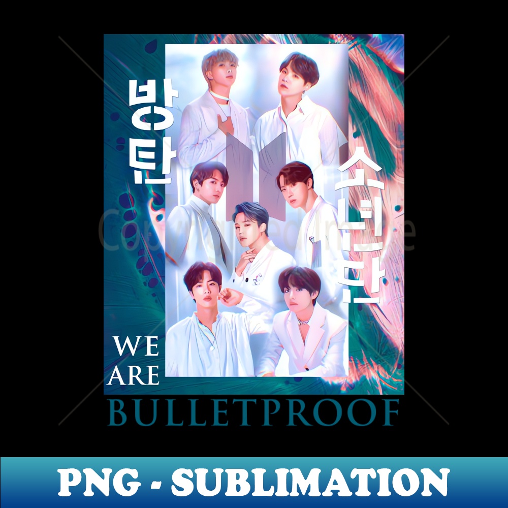 BTS BULLETPROOF - High-Resolution PNG Sublimation File - Bri | Inspire ...