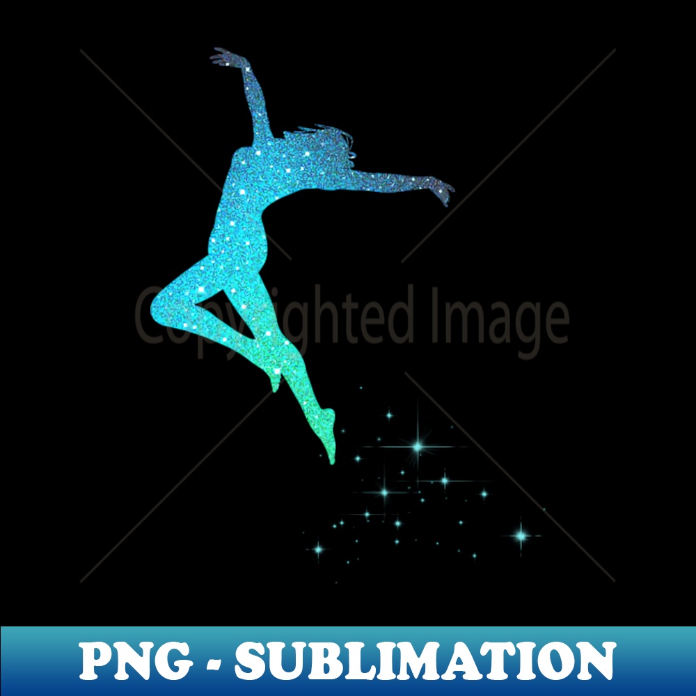 Leaping for Joy - Glitter Dancer - Blue Stars - Modern Subli | Inspire Uplift