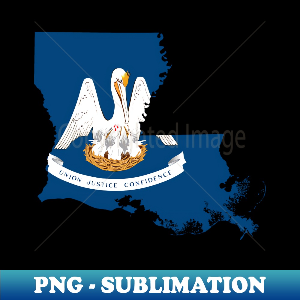Louisiana Flag Map - Unique Sublimation PNG Download - Bring | Inspire Uplift