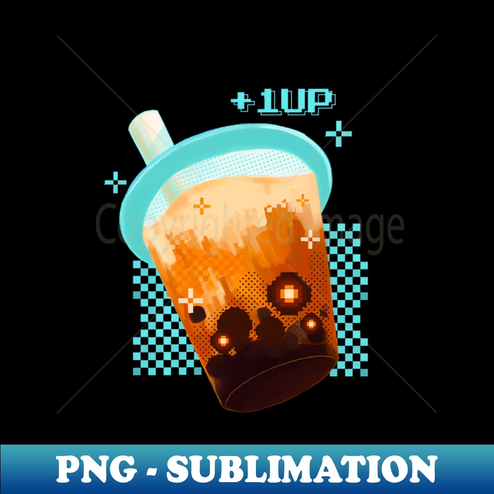 1UP Digital Brown sugar Boba tea - Aesthetic Sublimation Dig | Inspire ...