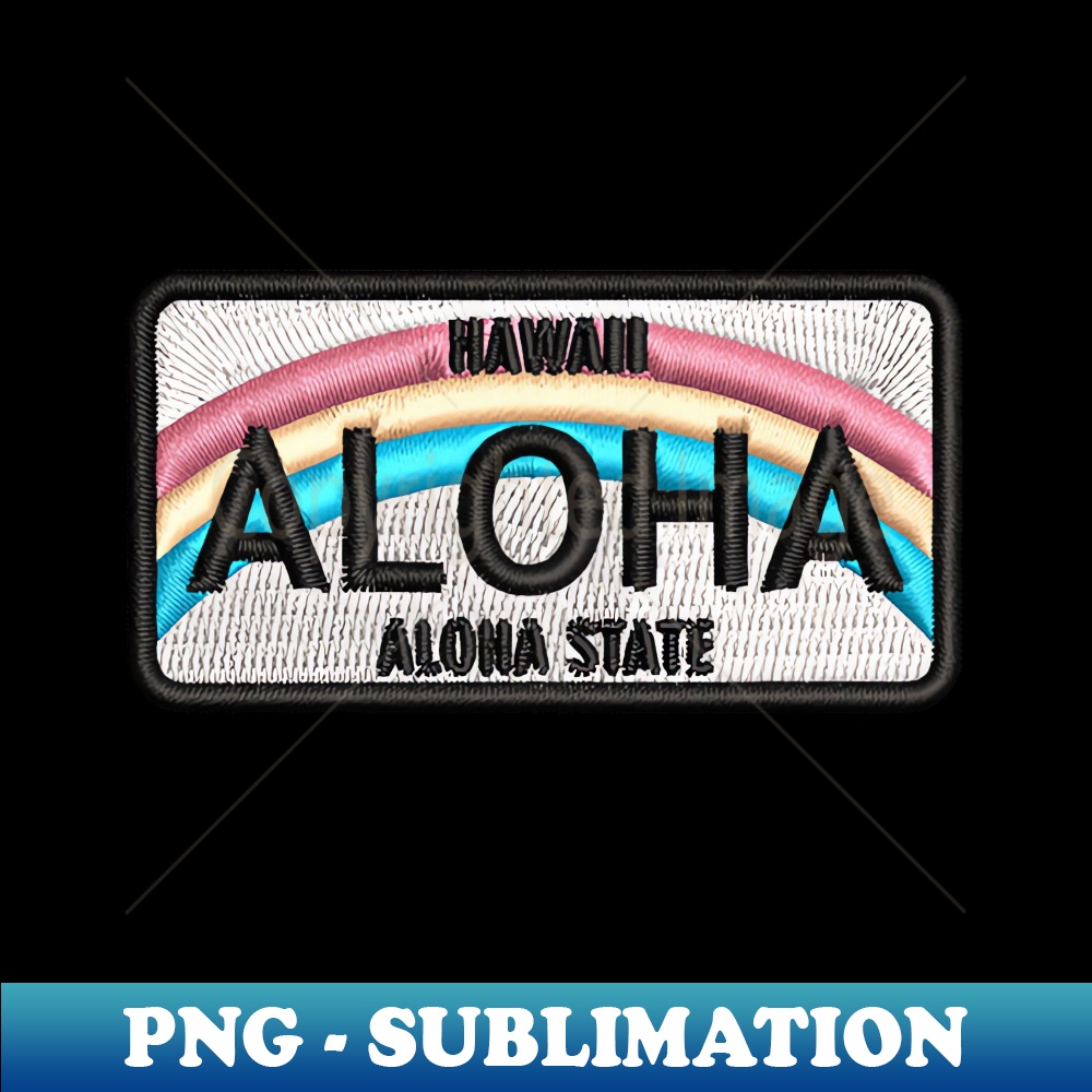 Aloha Hawaii License Plate Patch - Aesthetic Sublimation Dig | Inspire ...
