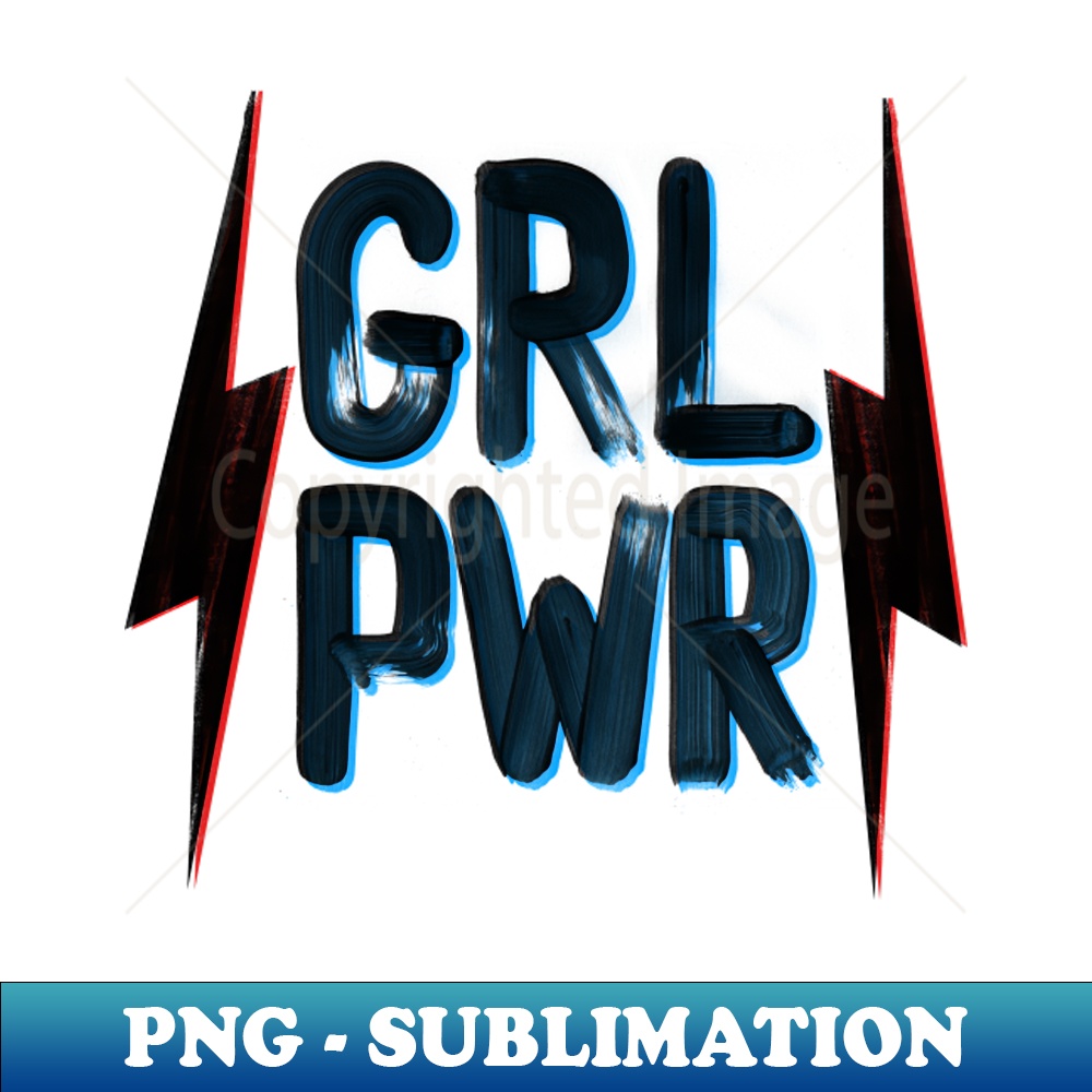 Girl Power GRL PWR - PNG Transparent Sublimation Design - En | Inspire ...