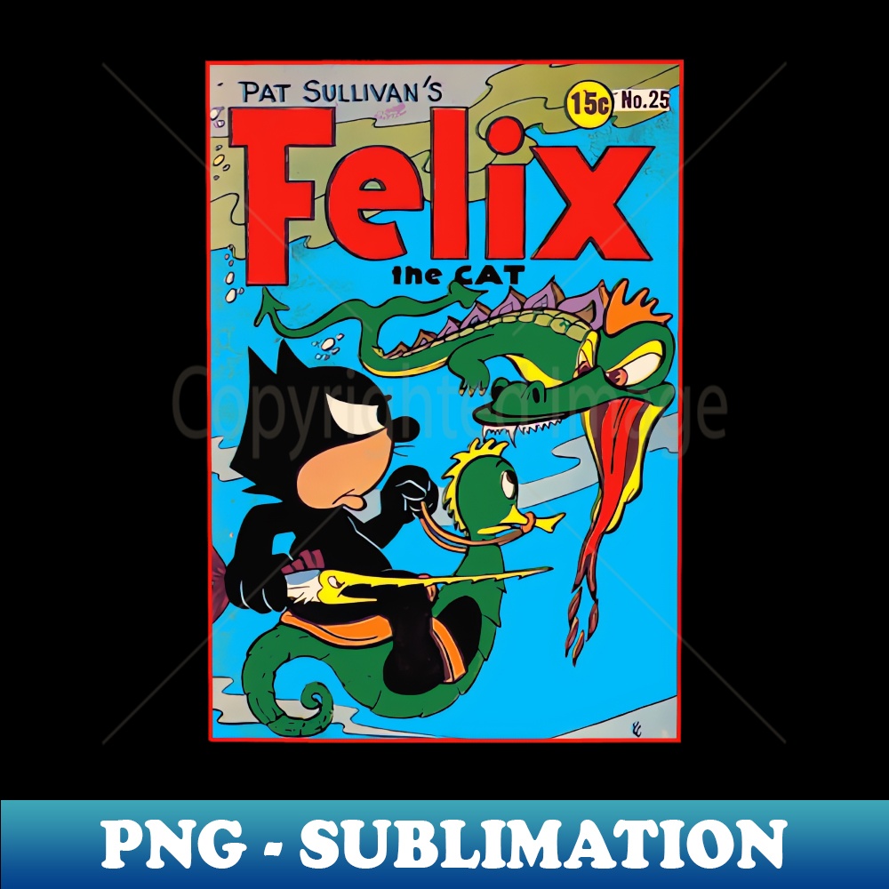 Felix the Cat Fights a Sea Dragon 1940s Original Comic Book | Inspire ...