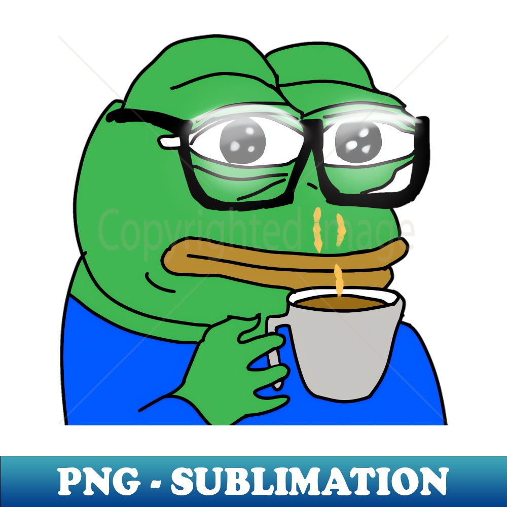 Coffee Pepe - PNG Transparent Sublimation Design - Perfect f - Inspire ...